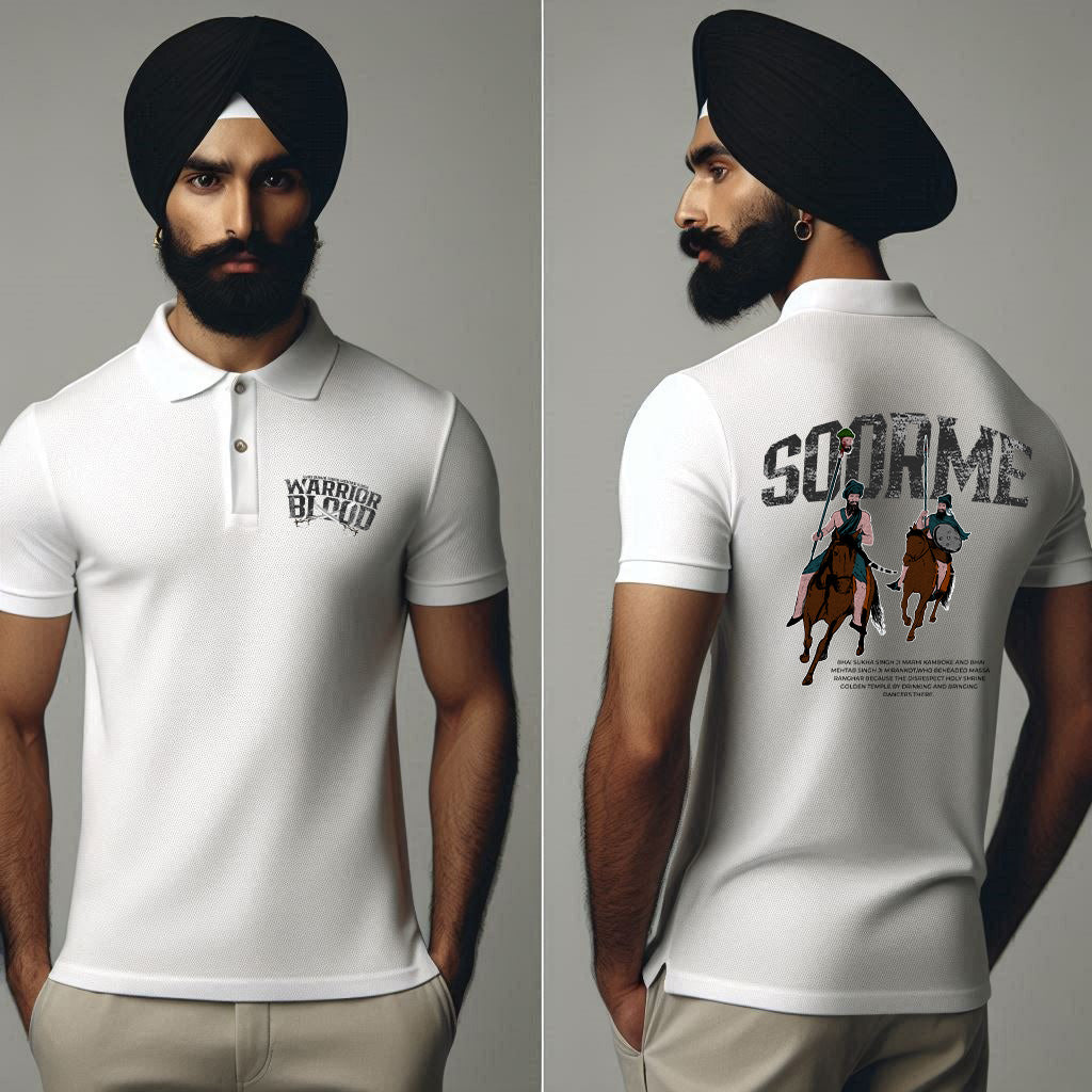 Buy Soorme Printed Collar T Shirt Online for Men India – Punjabi Adda