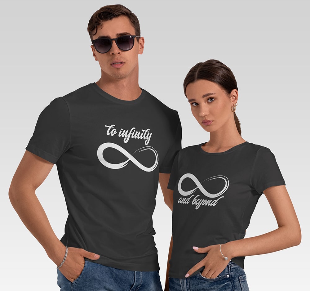 Matching Couple T Shirts Buy Infinity And Beyond Couple T Shirt