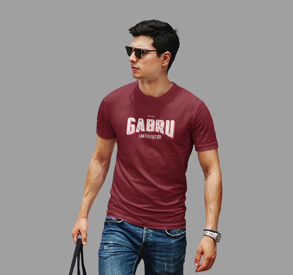 Buy Gabru Limited Edition Punjabi Slogan Printed T Shirt For Men India ...
