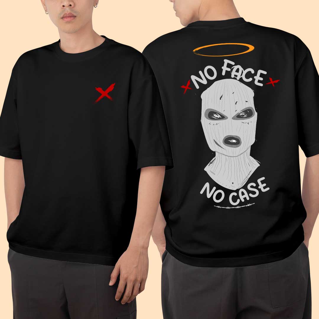 Buy No Face No Case Gangster Oversized T Shirt Online For Men India ...