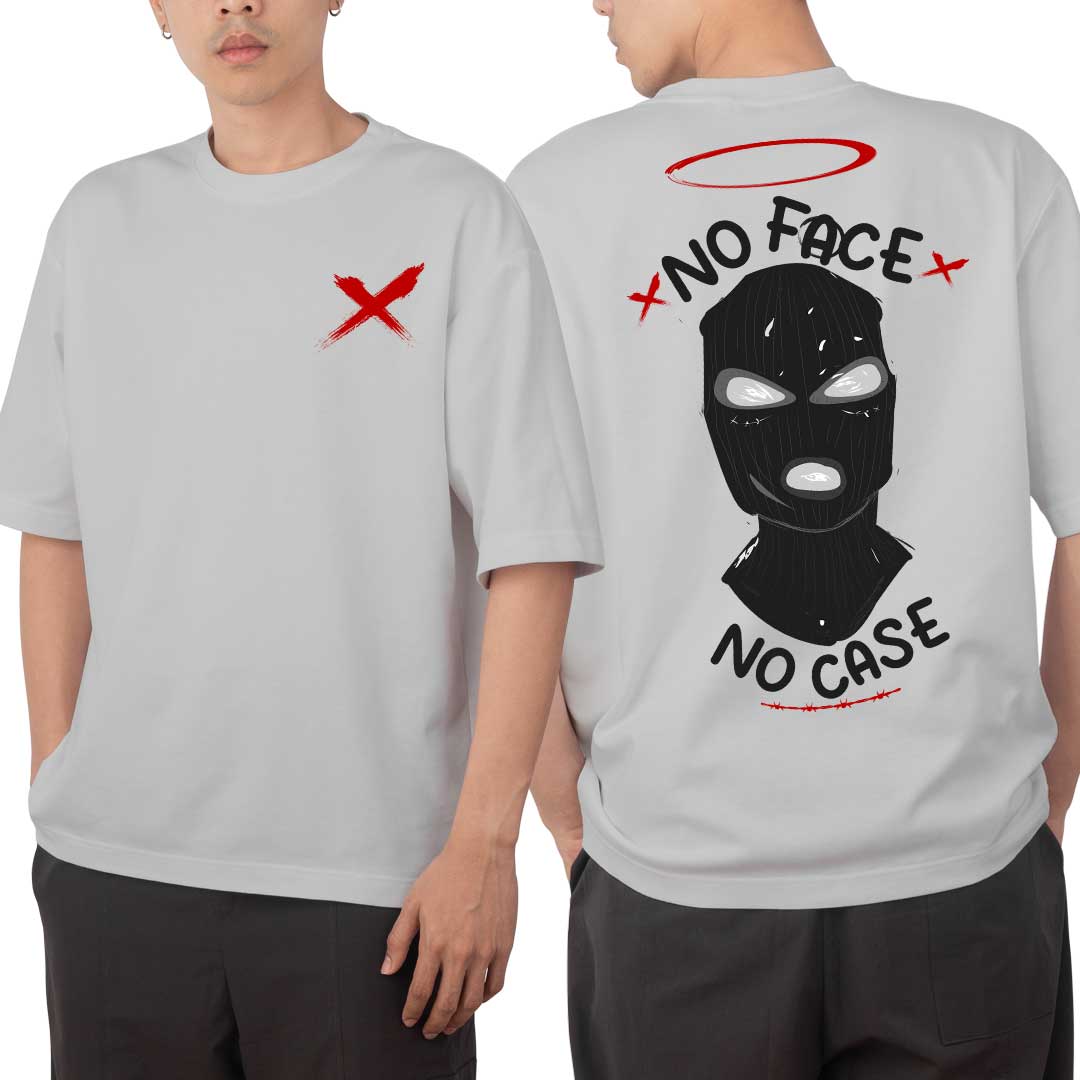 Buy No Face No Case Gangster Oversized T Shirt Online For Men India ...
