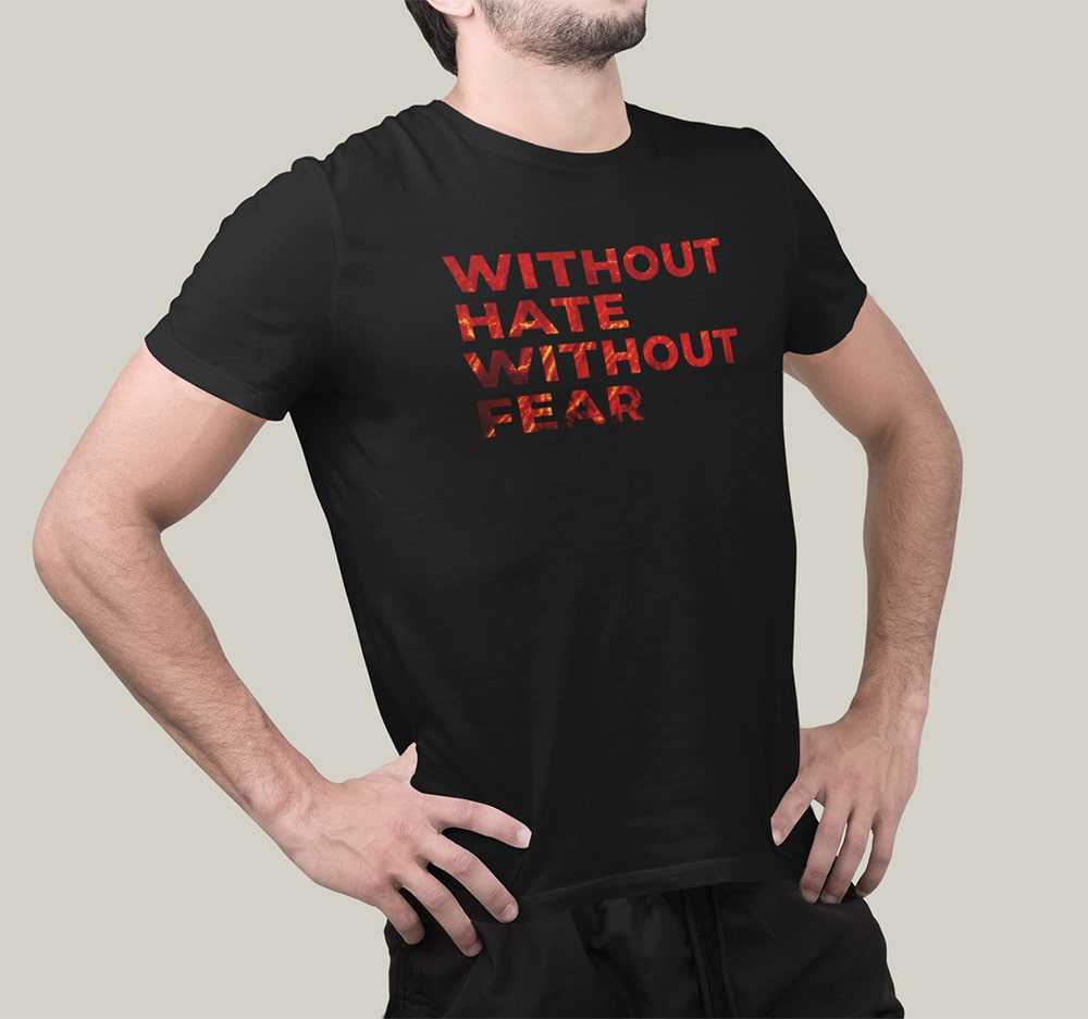 Without Hate Without Fear T-Shirt - Punjabi Slogan Printed Men Tshirt ...