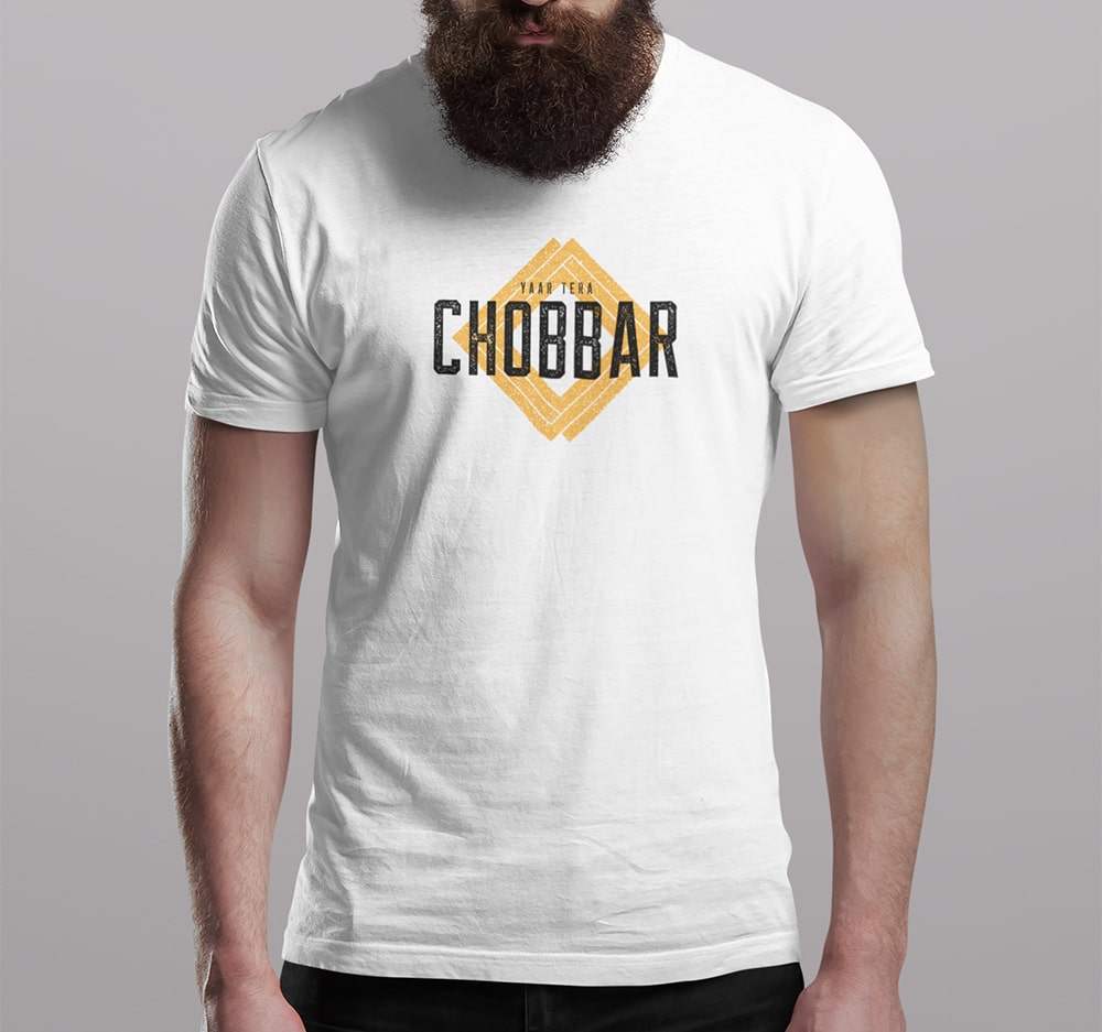 Chobbar T Shirt - Buy Slogan Printed Yaar Tera Chobbar Tshirt For Men ...