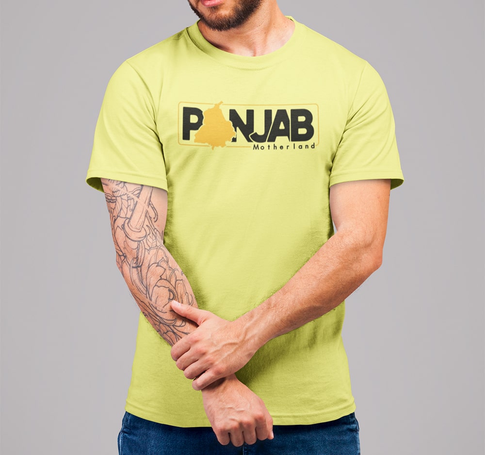 Buy Punjab Motherland Custom Punjabi Printed Tshirt Online for Men – Punjabi Adda